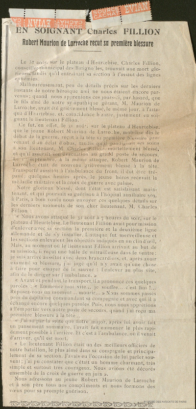 FILLION Charles (1883-1917)